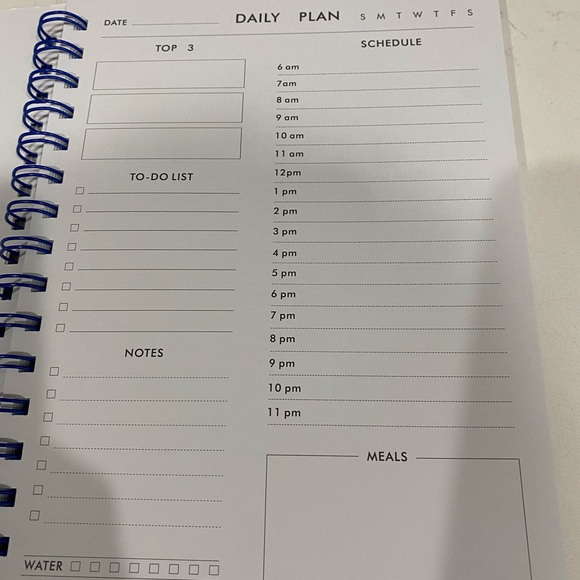 unbranded | Office | New Dark Blue Non Dated Daily Planner Journal Log ...